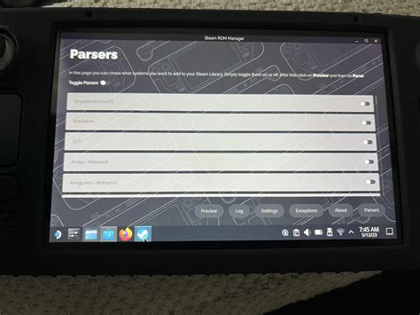 can i not edit parser settings anymore r emudeck