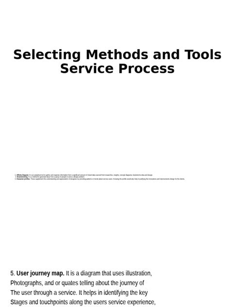Methods And Tools Service Process Pdf Prototype Experience