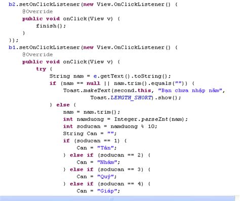Lập trình di động Bài New Activity EditText Toast