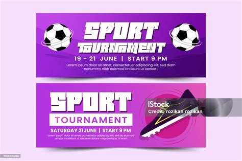 축구 토너먼트 스포츠 이벤트 배너 디자인 템플릿은 간단하고 우아한 디자인을 사용자 정의하기 쉽습니다 Championship에 대한 스톡 벡터 아트 및 기타 이미지 Istock