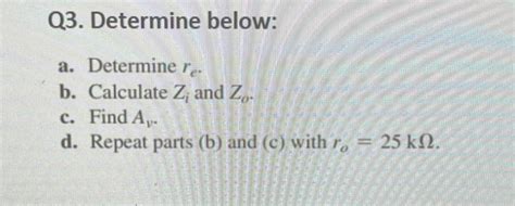solved q3 determine below a determine re b calculate zi