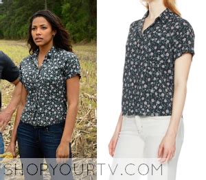 Under The Dome Season 3 Episode 4 Eva S Floral Button Tee Shop Your TV