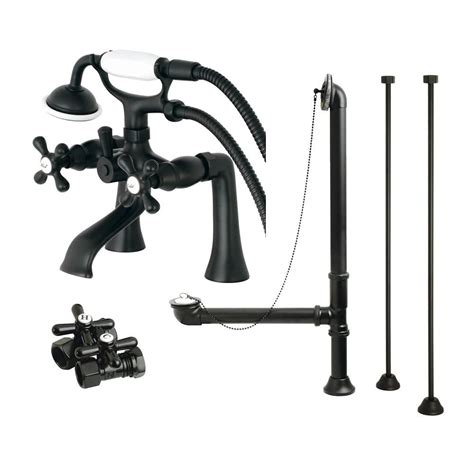 Kingston Brass Vintage Clawfoot Tub Faucet Packages With Matte Black