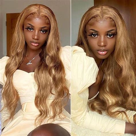 27 Honey Blonde Body Wave Wig 5x5 13x4 Hd Lace Front Wig 180 Human