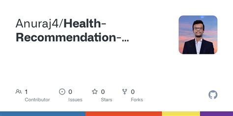 github anuraj4 health recommendation system
