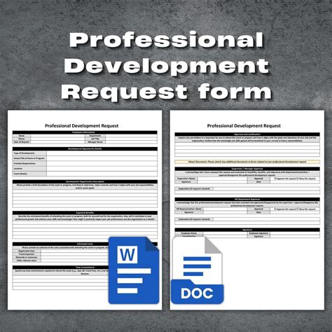 Professional Development Request Form Printable Continuing Education
