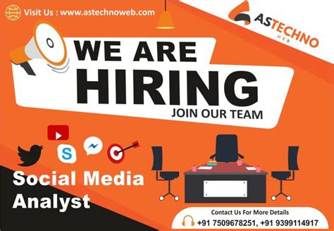 As Techno Web On Linkedin Social Media Analyst We Are Looking For A Social Media Analyst To Join