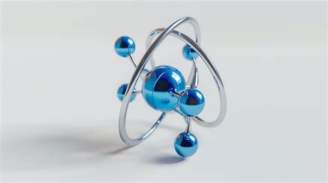 Premium Photo 3d Rendering Illustration Of A Silver Atom Model On A