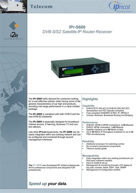 Ipr S600 Dvb S S2 Satellite Ip Router Receiver Speed Up Atrexx