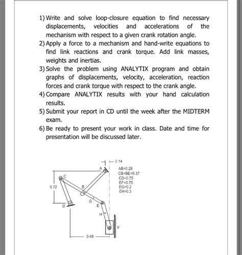 Solved 1 Write And Solve Loop Closure Equation To Find