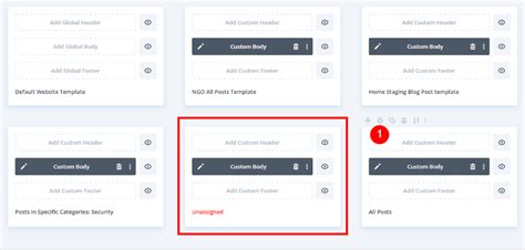how to assign different template to different categories in divi