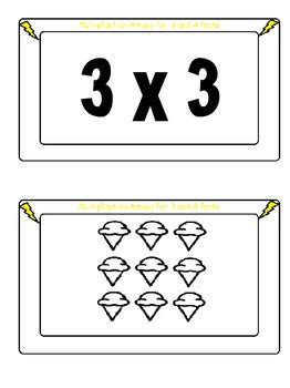 Multiplication Arrays Matching Game By Shep Teach TpT