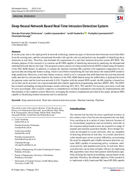 Pdf Deep Neural Network Based Real Time Intrusion Detection System