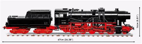 Drb Class 52 Steam Locomotive With Coal Wagon Brick Model Cobi 6282