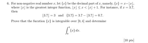 Solved X 6 For Non Negative Real Number X Let X Be The