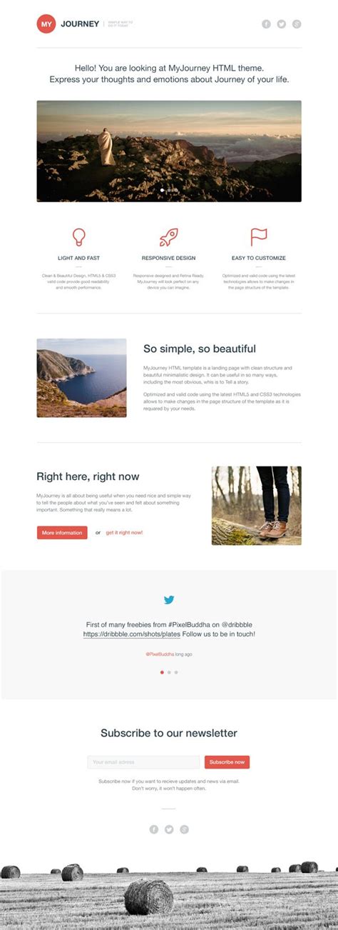 MyJourney PSD HTML Template Free PSD Download FreeImages