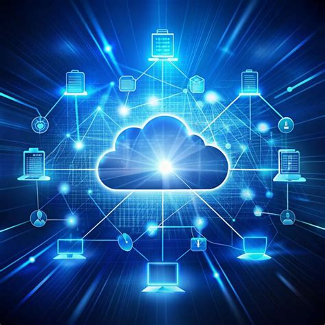 Future Tech Cloud Computing Internet Storage Concept Premium Ai Generated Image