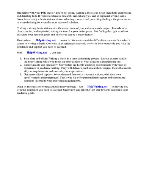 Phd Thesis Statement Examples Pdf Thesis Essays