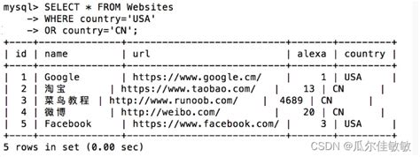 Sql零基础入门学习（三）runoob 样本数据库 Csdn博客