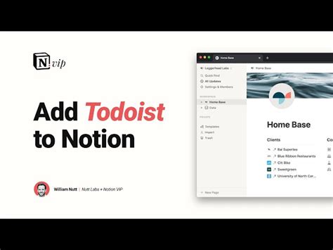 add todoist to notion ~ notion vip
