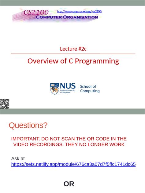 Lect02c Overview Of C Programming 3 Pdf Boolean Data Type Control Flow