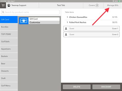 how to split a tab