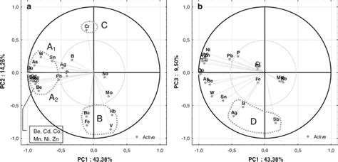 Graphical Representation Of The First Two Factorial Planes Of Pca