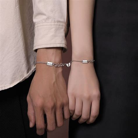 Magnetic Hearts Relationship Bracelets For Couples Birthday T 팔찌