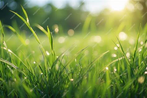 Premium Photo The Beautiful Backdrop Of Grass On The Background Bokeh
