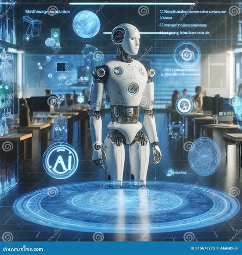 Advanced Holographic Computer Interfaces Display Royalty Free Stock Image