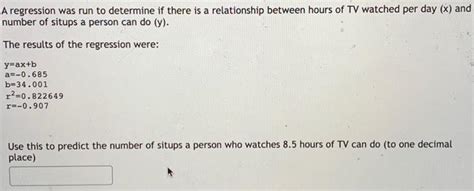 Solved A Regression Was Run To Determine If There Is A