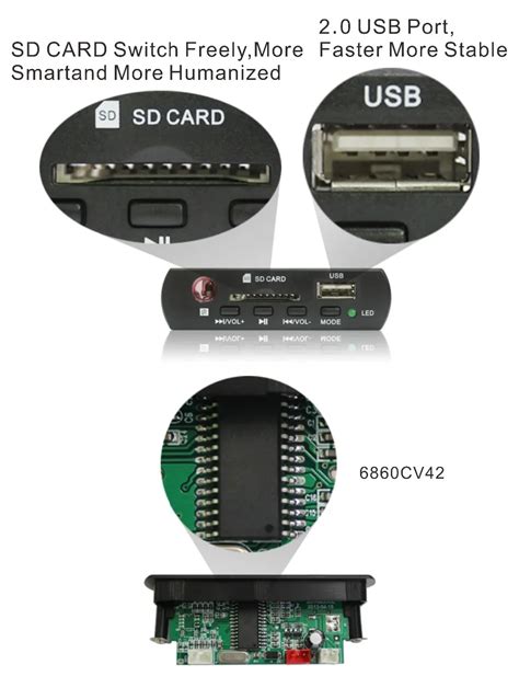 USB Module With Black Plastic And DC V V For MP Audio Board