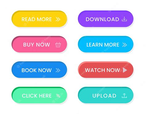 Premium Vector Modern Web Buttons Colorful Buttons Button For Call Action