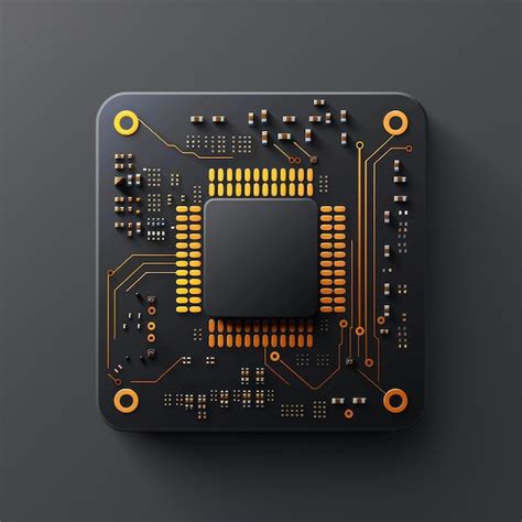 Circuit Board Isolated On Black Background 3d Rendering Computer