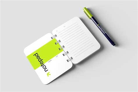 Notepad And Pen Mockups Product Mockups Ft Notepad And Minibook Envato