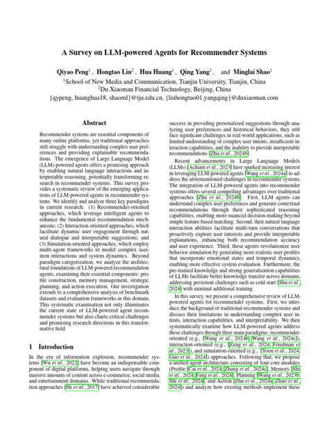 A Survey On Llm Powered Agents For Recommender Systems Pdf Artificial Intelligence