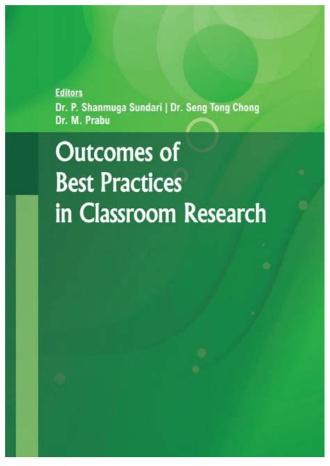 Pdf Outcomes Of Best Practices In Classroom Research