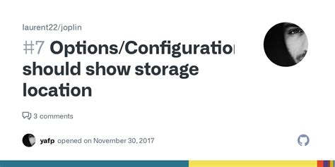options configuration should show storage location · issue 7 · laurent22 joplin · github