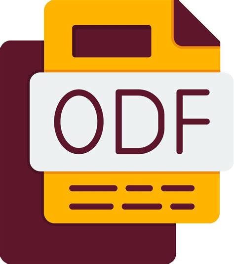Odf File Flat Icon 47213128 Vector Art At Vecteezy
