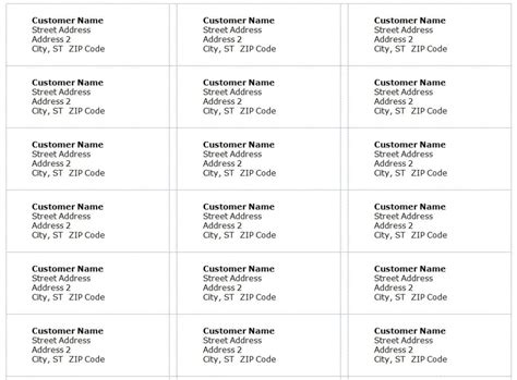 Avery Label Template Excel Williamson Ga Us