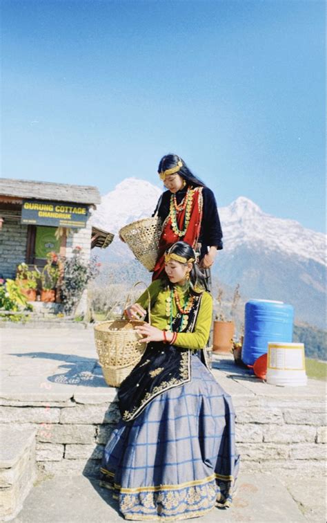Gurung Girl Photography Posing Guide Traditional Outfits Gurung Dress