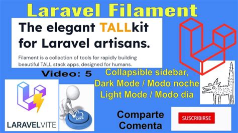 🚀laravel Filament 🚨collapsible Sidebar Y 💻dark Mode 😎publish Youtube