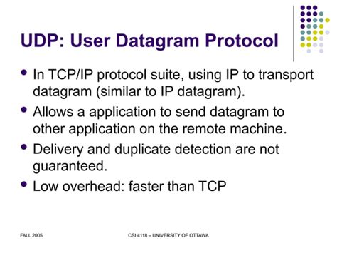 UDP Protocol Description In Computer Network PPT Computer Networking Computing