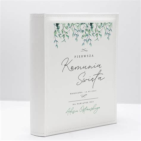 Personalizowany album na zdjęcia wklejane PREZENT NA KOMUNIĘ