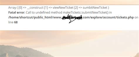Php Fatal Error Call To Undefined Method But Method Exist