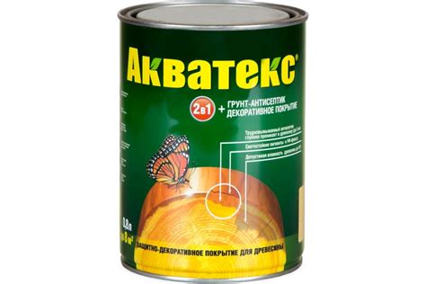 Защитно-декоративное покрытие для дерева АКВАТЕКС 2 в 1 полуматовое ...