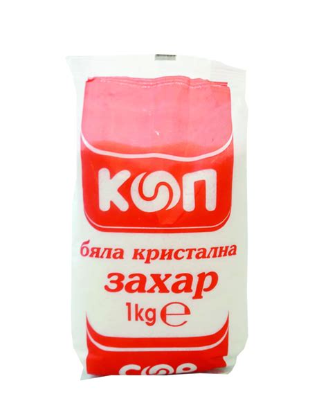 Бяла кристална захар КООП екстра 1 кг - Био Магазин КООП