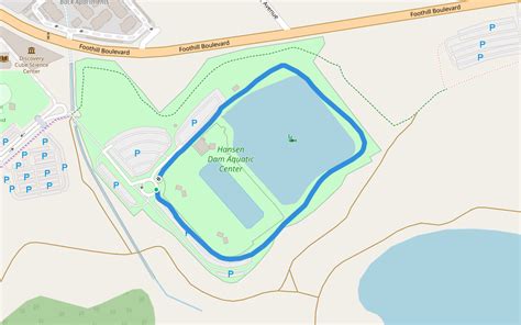 Hansen Dam Aquatic Center In California Walking Map