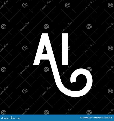 Ai Letter Logo Design On Black Background Ai Creative Initials Letter Logo Concept Ai Icon