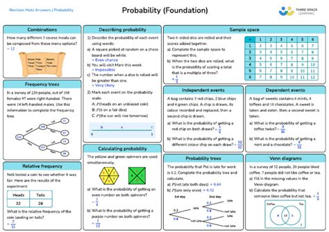 Probability Foundation Answers Pdf Probability Cooking